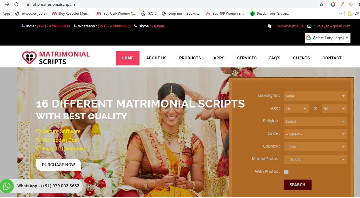 Readymade Php Matrimonial Script Businessinmyarea 